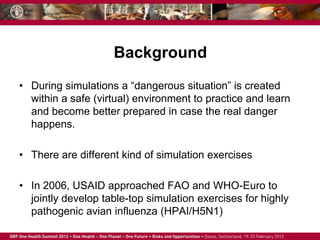 Strengthening One Health approaches through tabletop simulation ...