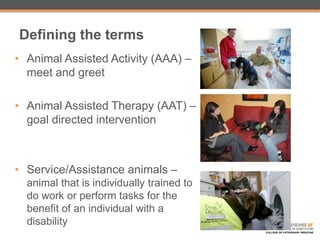 Evidence-Based Therapeutic Applications for Animal Assisted ...