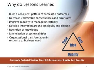 Lessons Learned on Lessons Learned | PPT