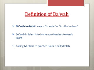 Dawah-Importance in Islam.ppt to promote islam | PPT
