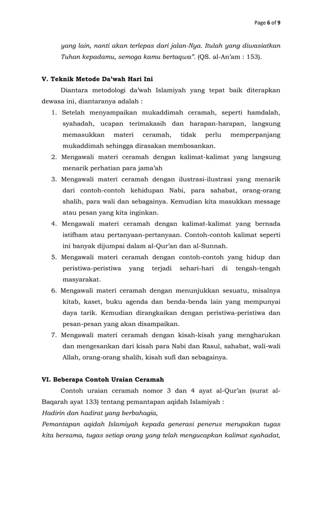 Da'wah dan methodenya | PDF