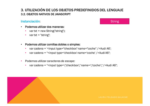3. Utilización de los objetos predefinidos del lenguaje | PDF