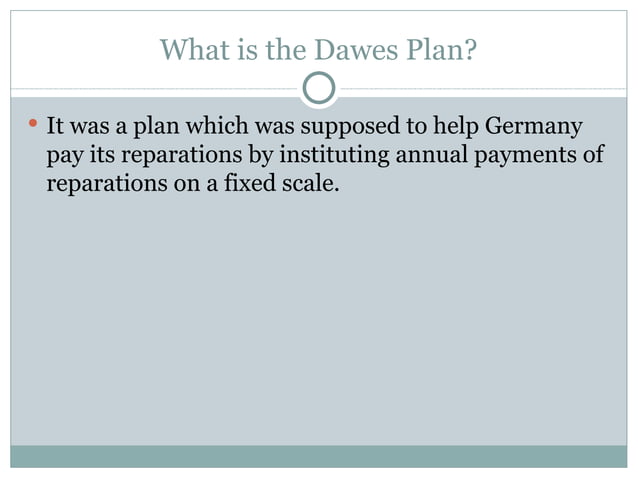 Dawes Plan Presentation | PPT