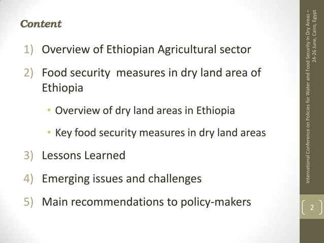 Ensuring Food Security in Ethiopia | PPTX | Agriculture | Industries