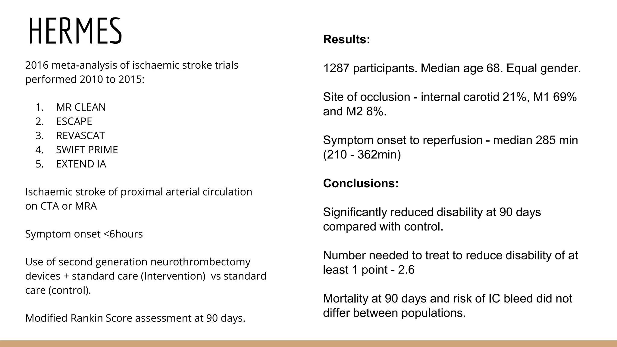 Thrombectomy in Stroke: DAWN and DEFUSE3 trial data | PPTX