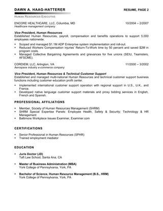Dawn Haag Hatterer, JD, MBA, SPHR | DOC
