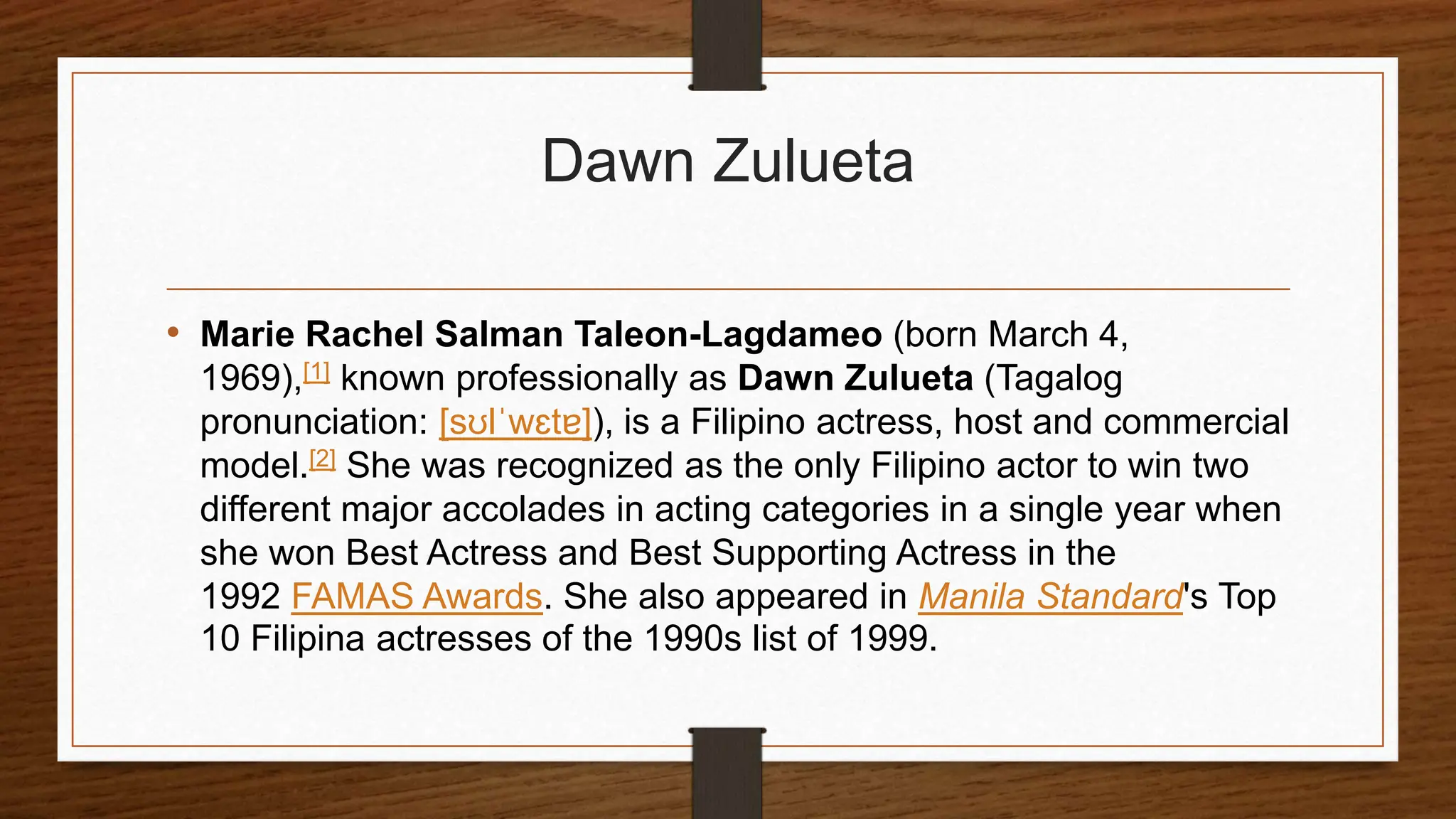 Dawn Zulueta Early life, career, biography,.pptx
