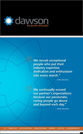 Dawson brochure 02 13 | PDF | Job Search | Careers