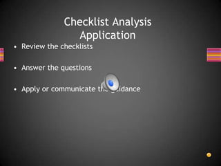 Dawson checklist presentation | PPTX | Business | Business and Finance