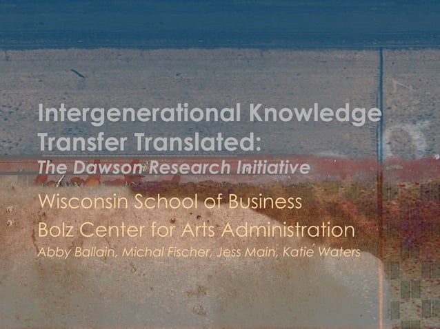 Intergenerational Knowledge Transfer Translated | PPT