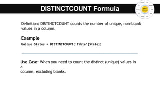 DAX Formulas Notes and examples learning | PPTX