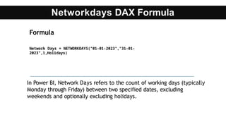 DAX Formulas Notes and examples learning | PPTX