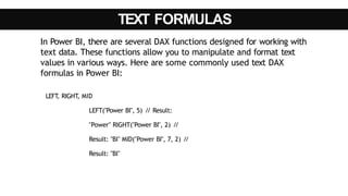 DAX Formulas Notes and examples learning | PPTX