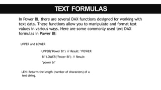 DAX Formulas Notes and examples learning | PPTX