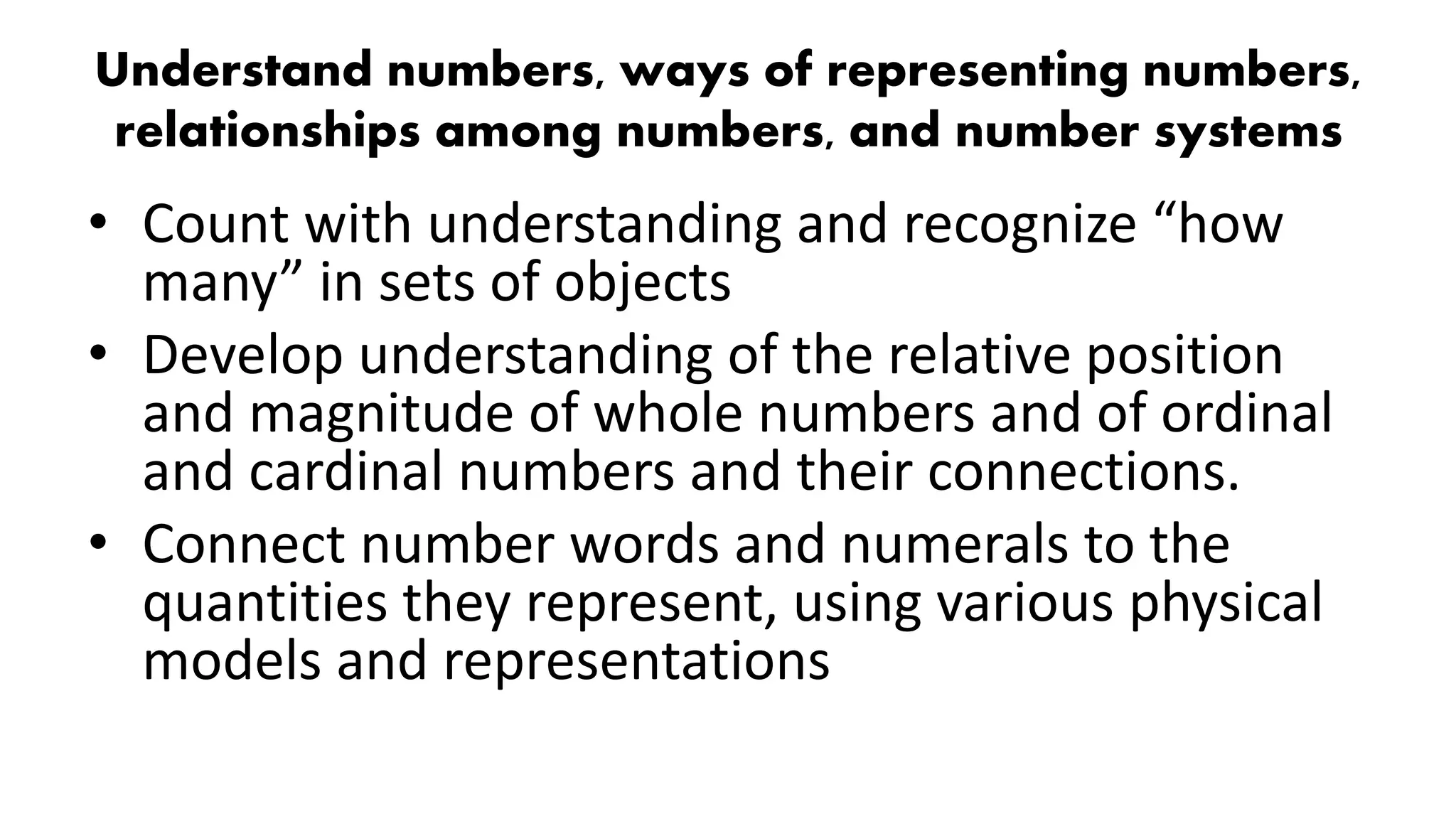 Teaching numbers and Operations in Mathematics | PPTX