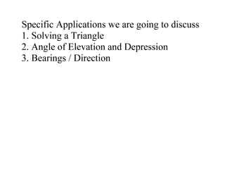 Applications and Models of Trigonometry - Day 1 | PDF