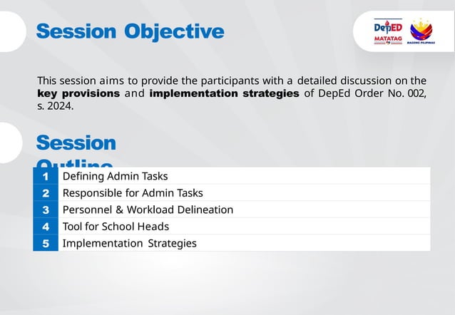 Day-1-DO5-Orientation about education in teaching loads. | PPT