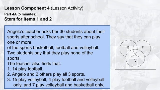 Day 1- Lesson 1 Solving Problems using Venn Diagram | PPTX