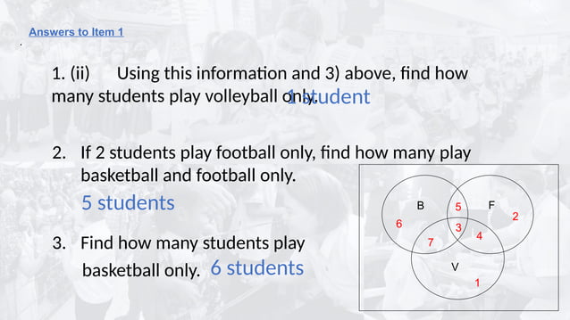 Day 1- Lesson 1 Solving Problems using Venn Diagram | PPTX