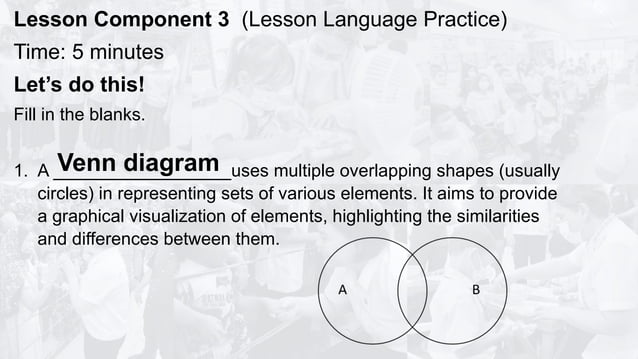 Day 1- Lesson 1 Solving Problems using Venn Diagram | PPTX