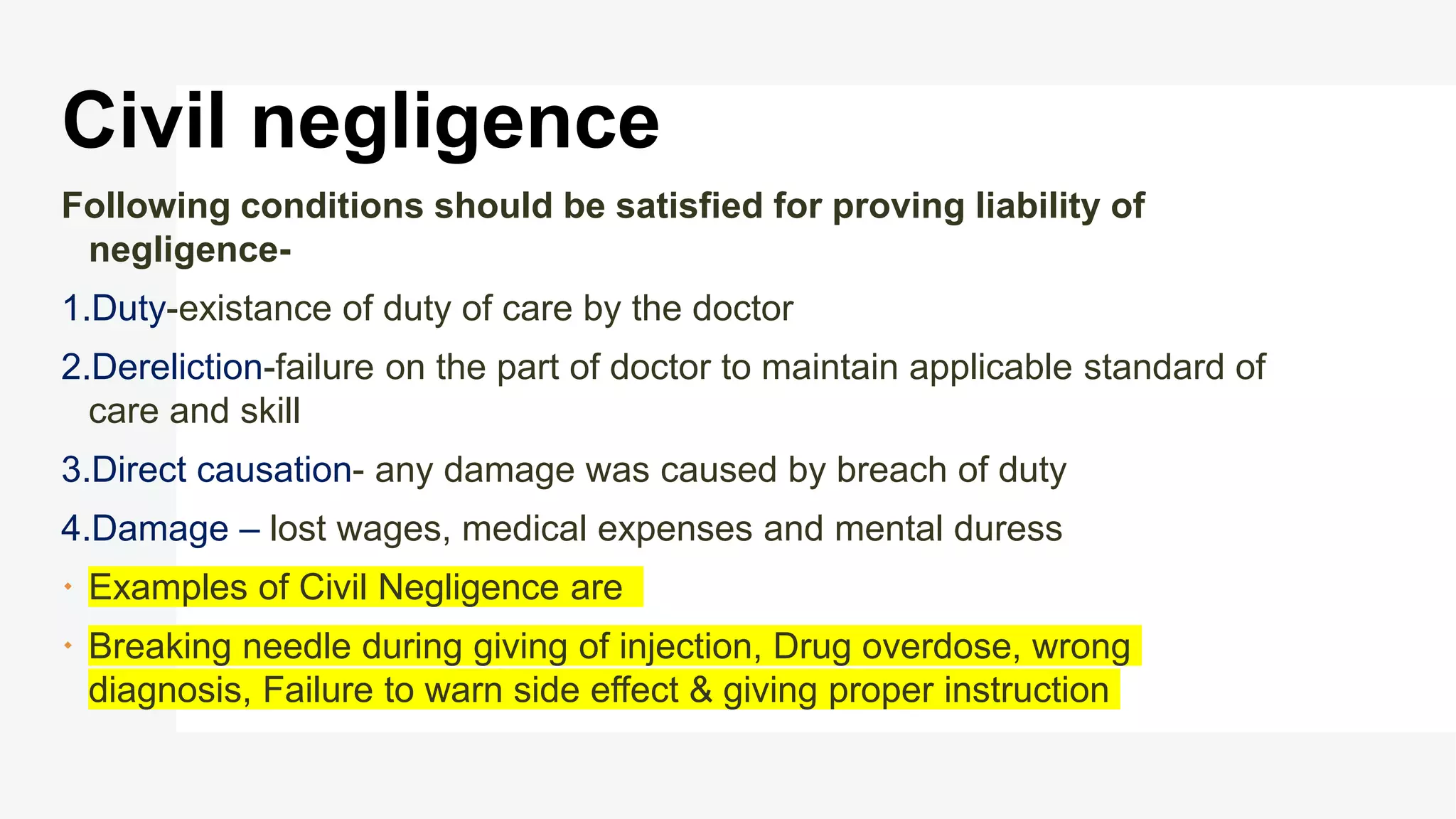Medical Ethics and Negilgence | PPTX