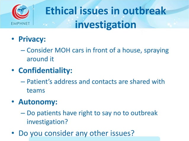 EMPHNET-PHE course: Module03 ethical issues in surveillance, screening ...