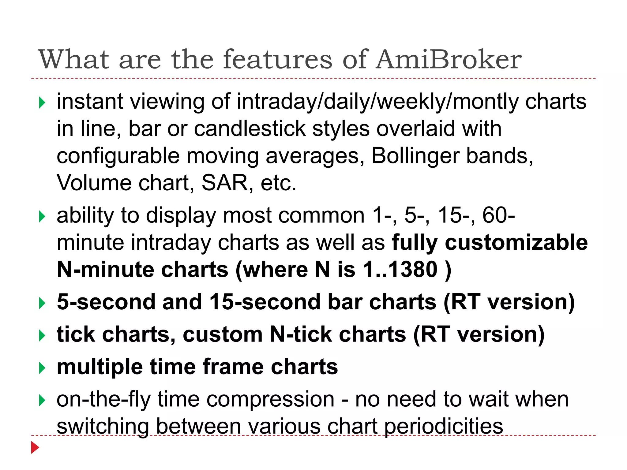 Day - 1 Introduction of Amibroker Charting Tools and Trading System | PPTX