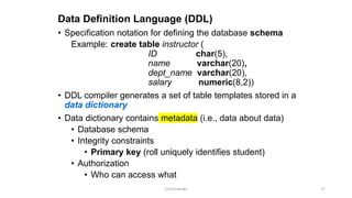 SQL commands in database management system | PPT