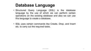 SQL commands in database management system | PPT