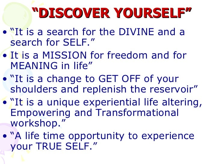 DISCOVER YOURSELF