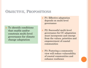 Governance for Climate Change Adaptation in Costall Settings | PDF