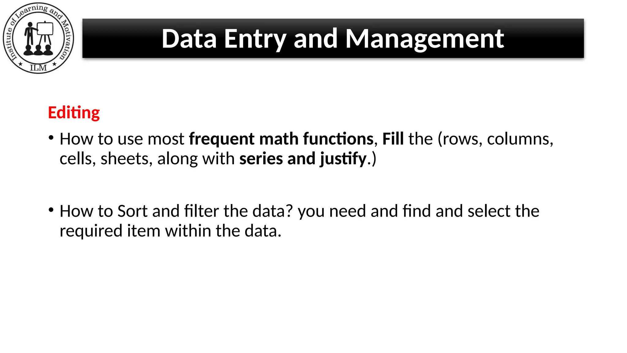 MY NAME IS EXCEL EXCEL WORKSHOP BUSINESS | PPT
