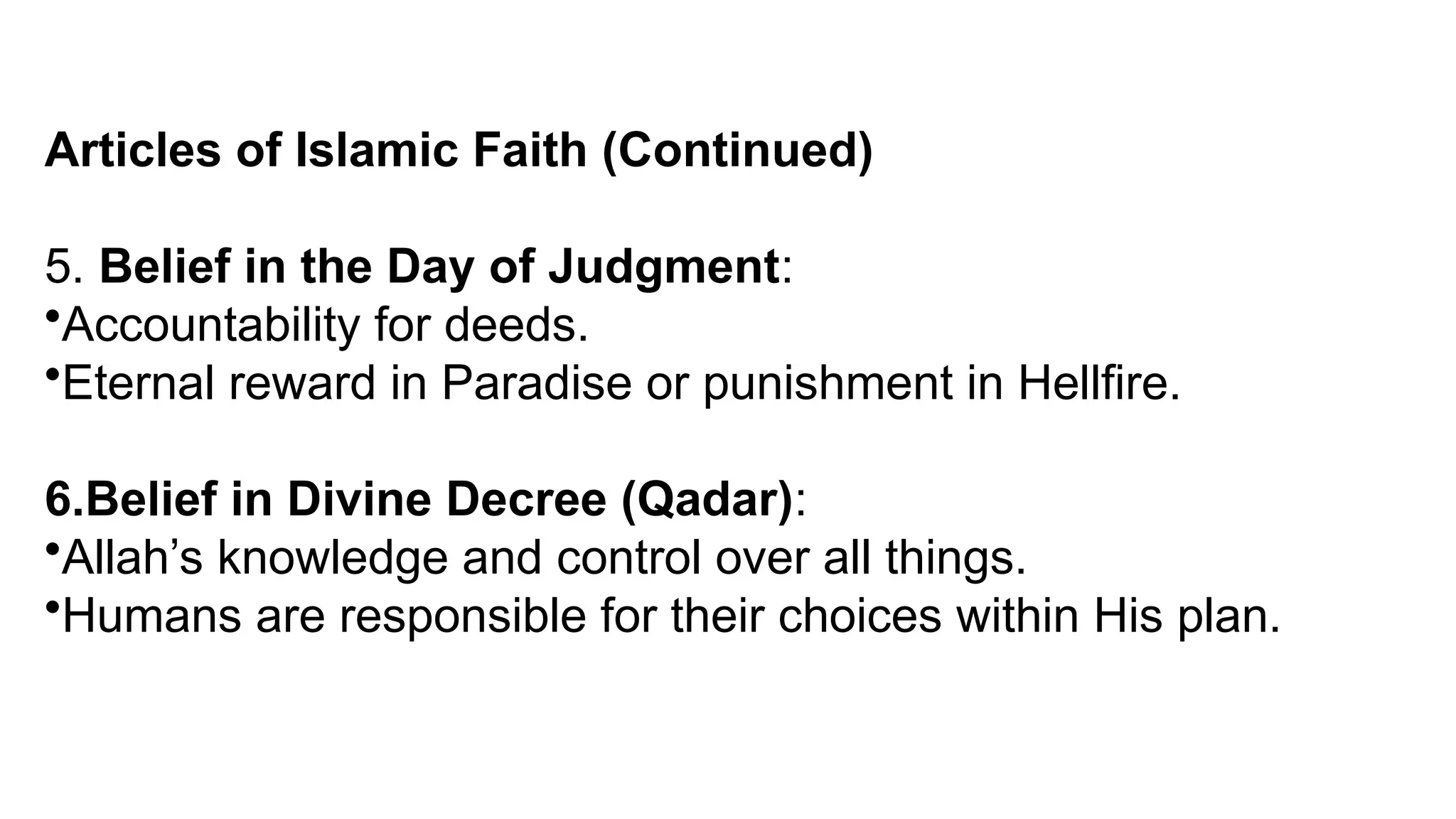 Understanding Islamic Faith for university students | PPTX