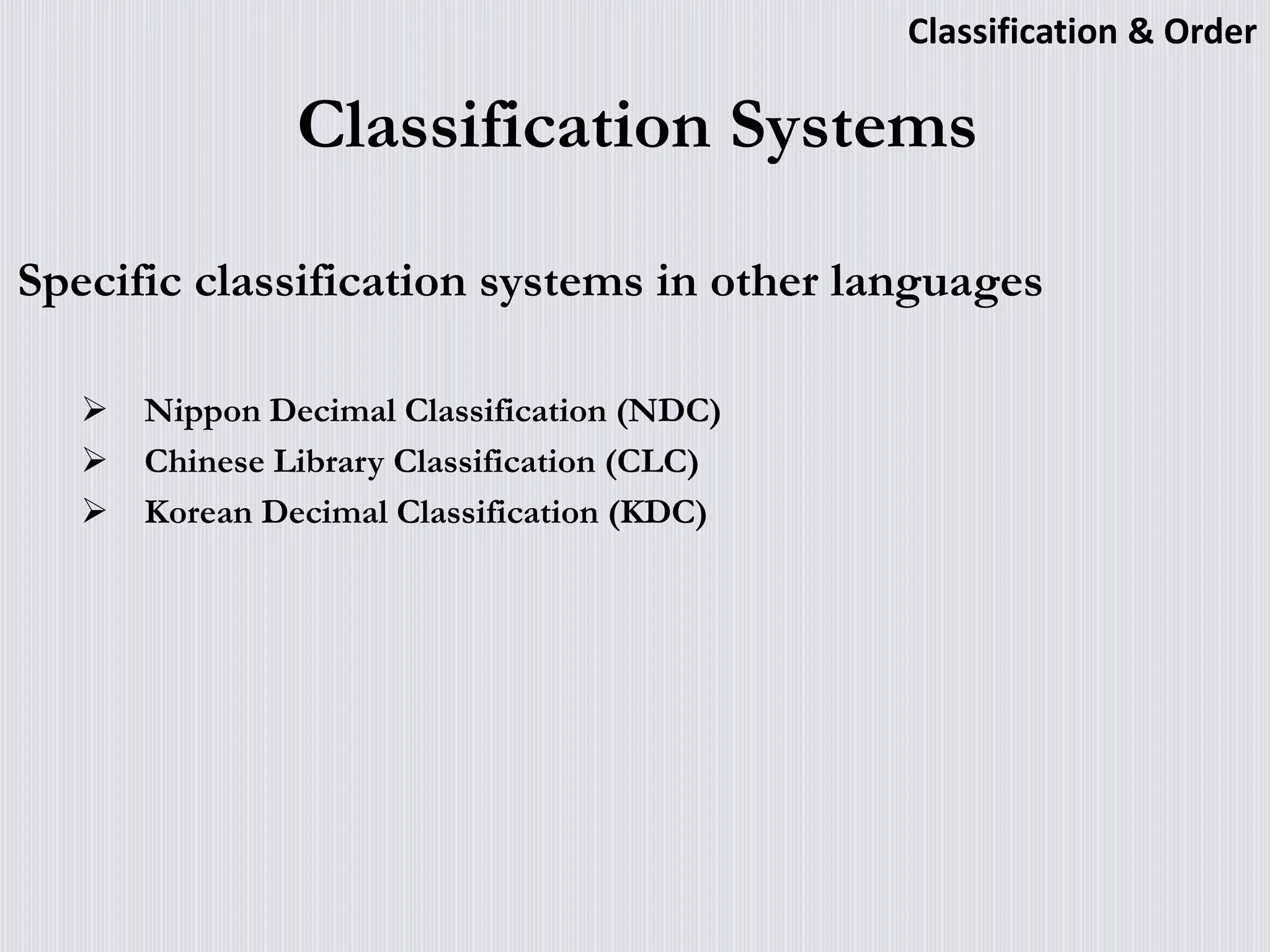 Classification and Order | PPT