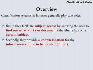 Classification and Order | PPT