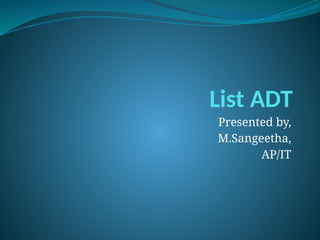 A singly linked list is a linear data structure | PPTX