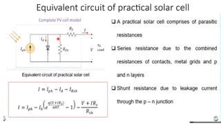 Design of PV cell in SIMULINK,Equivalent Circuit For Photovoltaic Cell | PPT