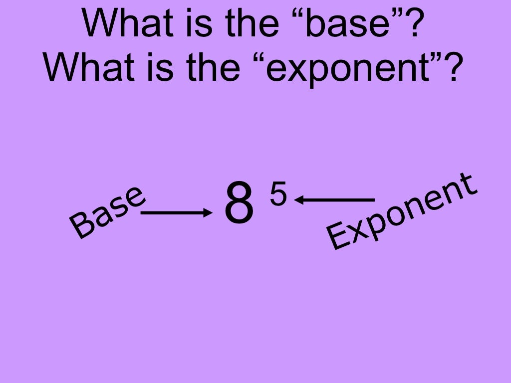 Exponents