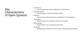 Organization as systems - Management theory | PPTX