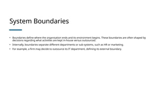 Organization as systems - Management theory | PPTX