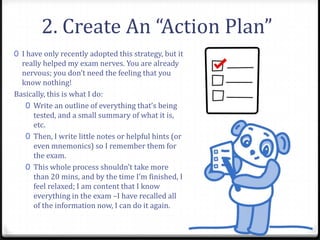 Preparing for Exams - the day before | PPTX