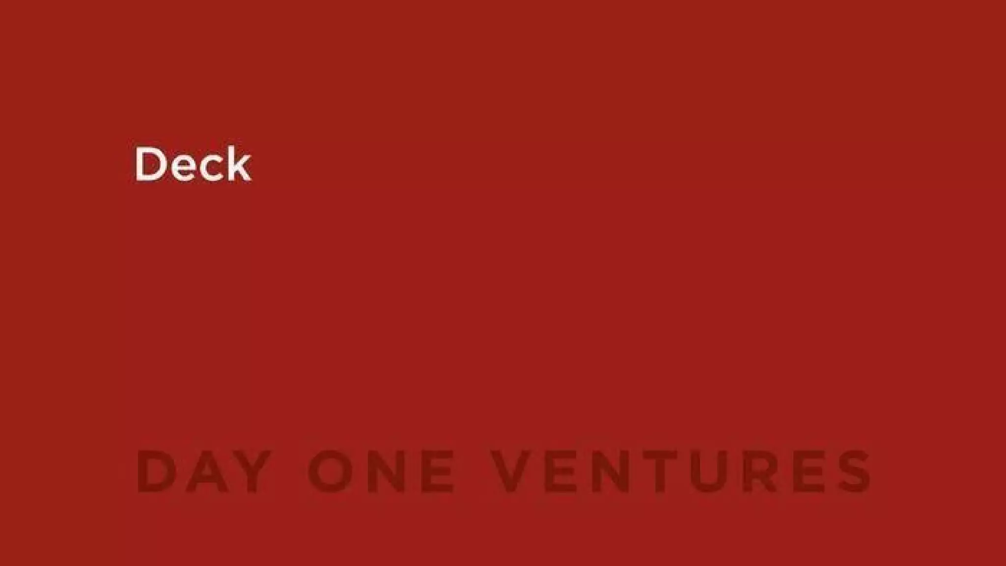 Day One Ventures Pitch Deck | PDF | Baseball | Sports