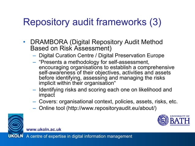 Repositories and digital preservation | PPT
