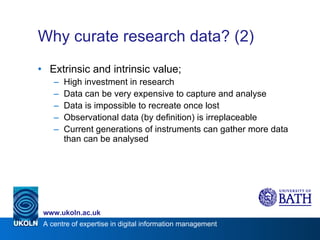 Curation of Research Data | PPT
