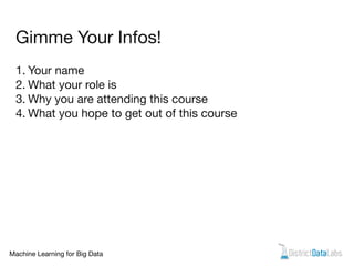 Day 00 - Introduction to machine learning with big data | PPT