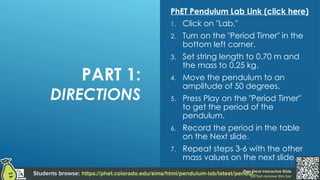 Comprehensive Pendulum Physics Lab: Exploring Period Influences | PPTX