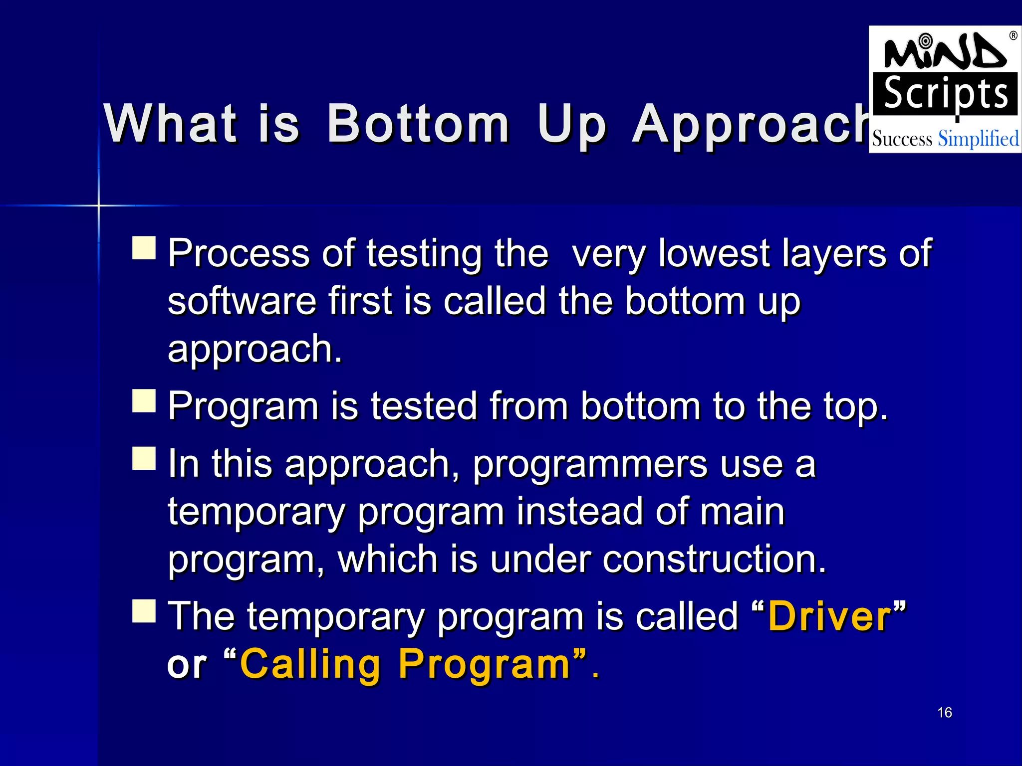 Software Testing Tutorials Mindscripts Technologies Pune Ppt Programming Languages