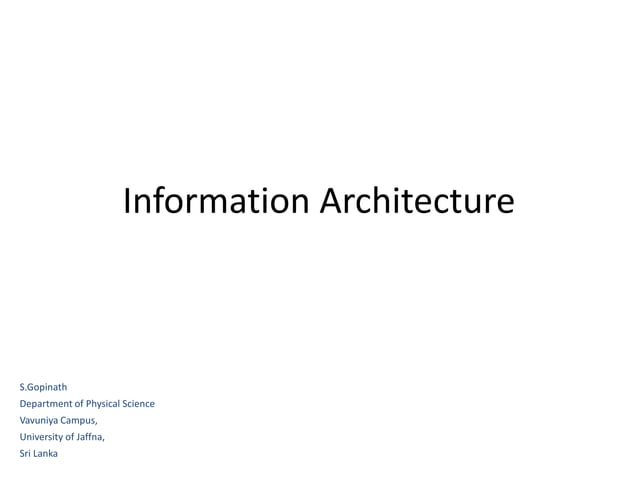 Information architecture | PPT
