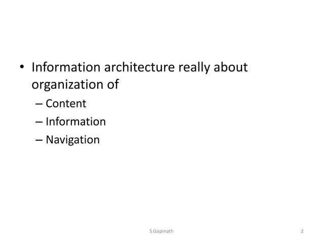 Information architecture | PPT