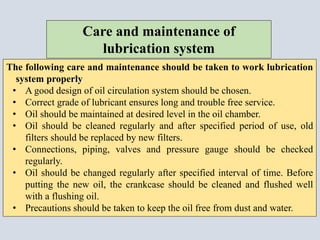 Day 04 Lubrication System | PPTX